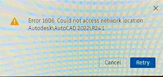 آموزش رفع ارور 1606 در اتوکد- erorr 1606 autocad - معمار گلد